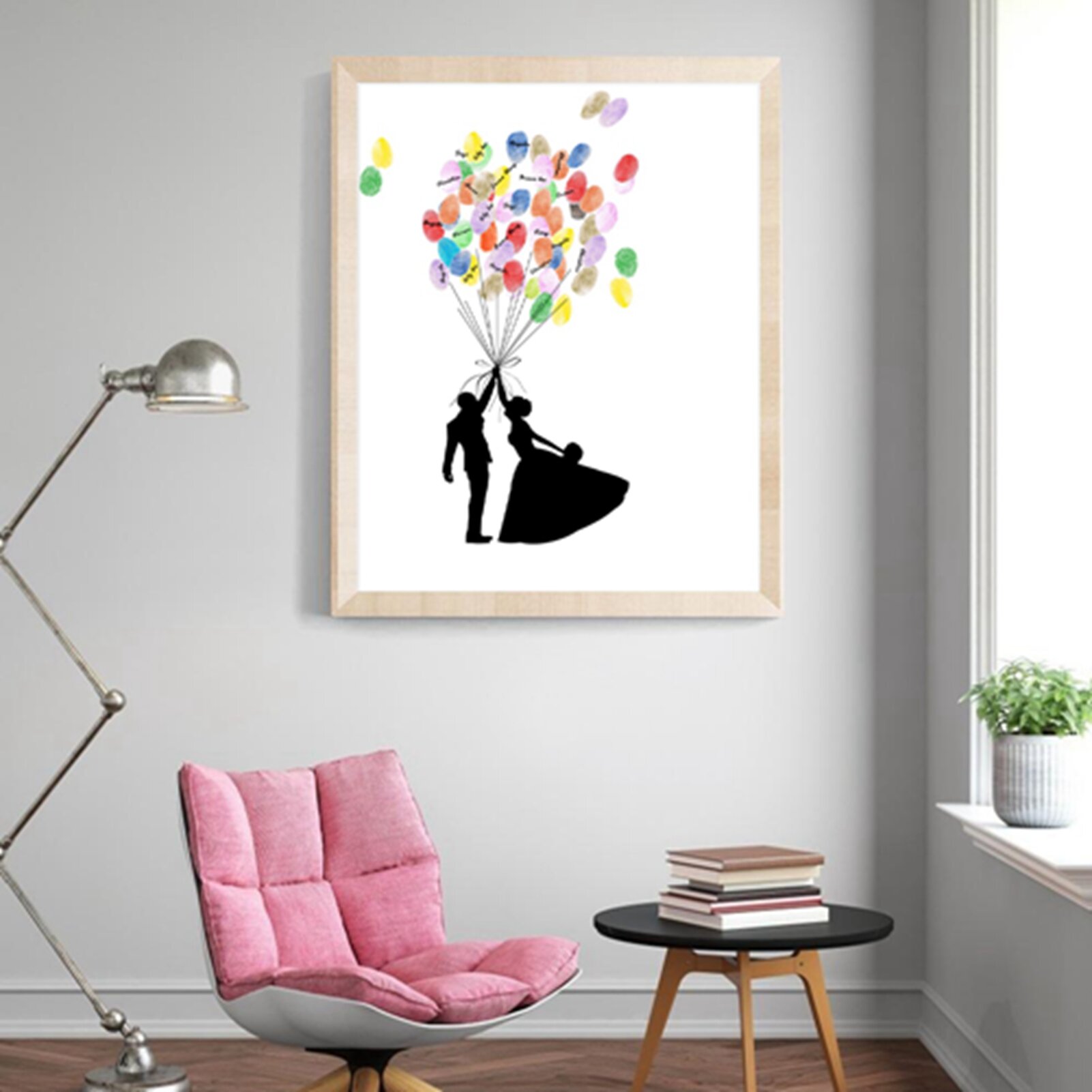 DIY узор подпись гостя авторская книга гостевая книга картина с отпечатками пальцев для свадьбы, дня рождения