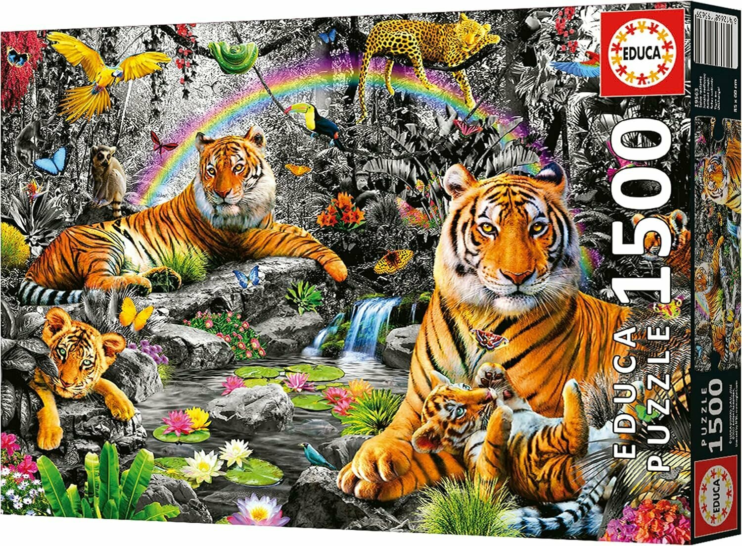 Пазл Educa - Тигры в джунглях 1500 деталей - Эдука 19563, 60 x 85 см