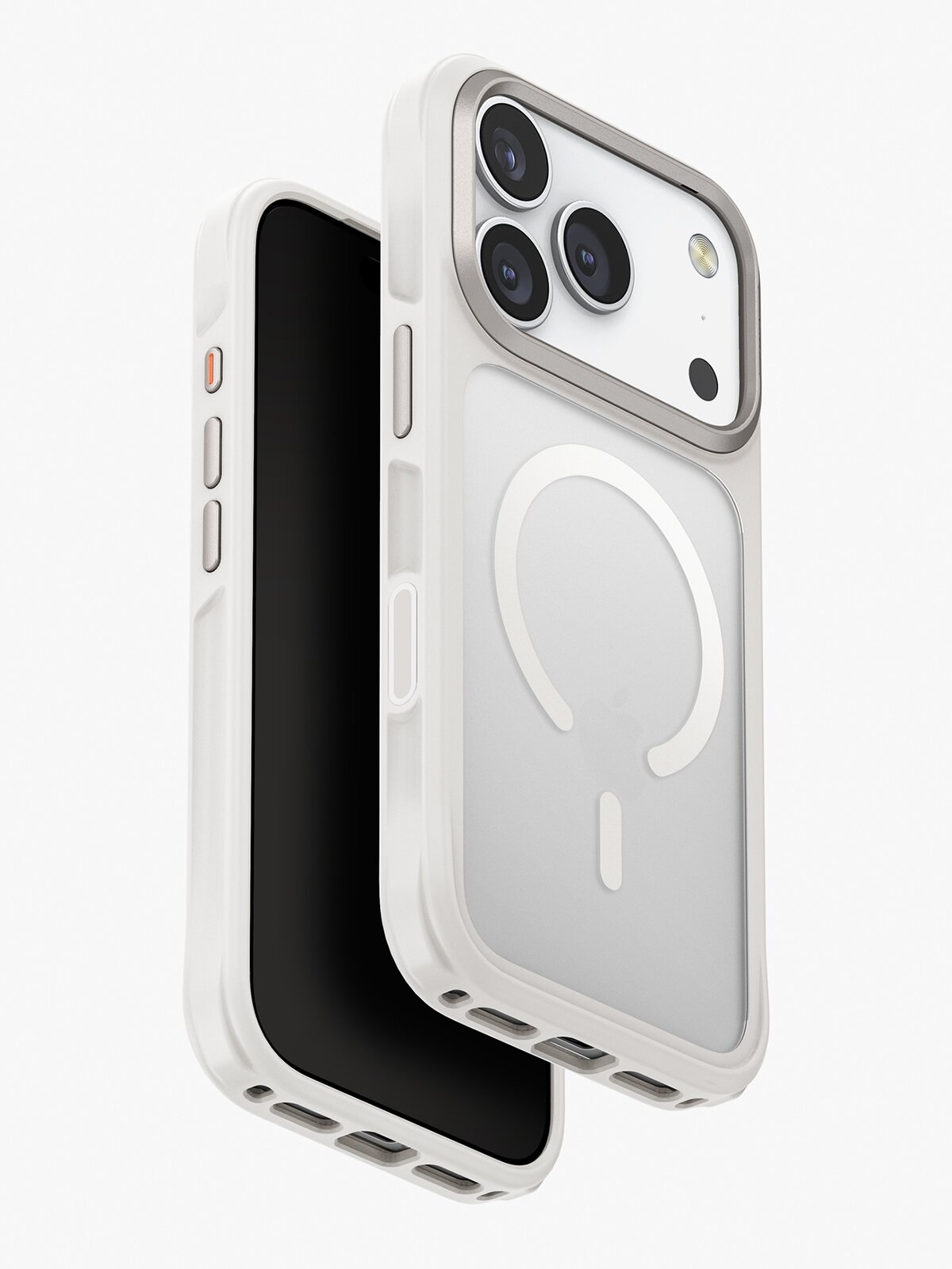 Uniq чехол с MagSafe для iPhone 17 Pro, Veren с усиленной защитой, Chalk Frost