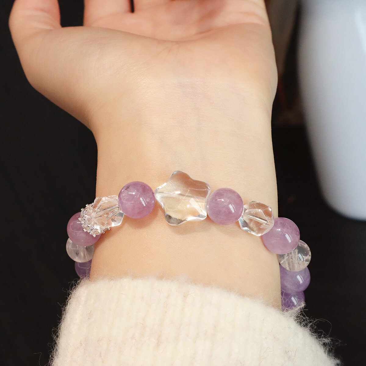 Браслет для гадания, YM Mall из аметиста и Пиксю Камень Привлекает финансовую удачу