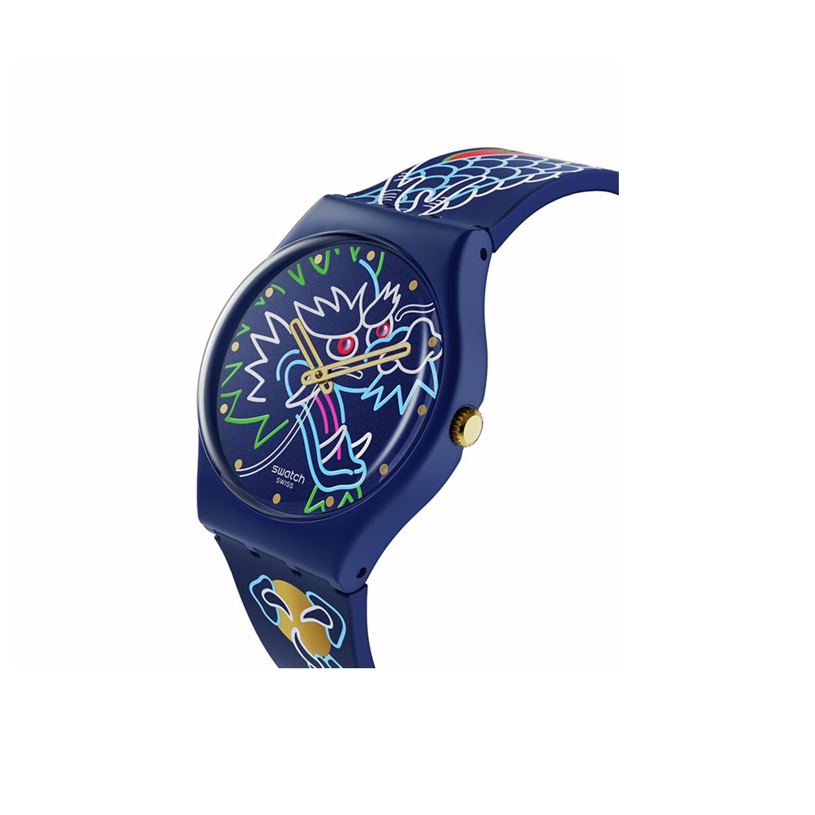 Наручные часы Swatch, синий — фото 1