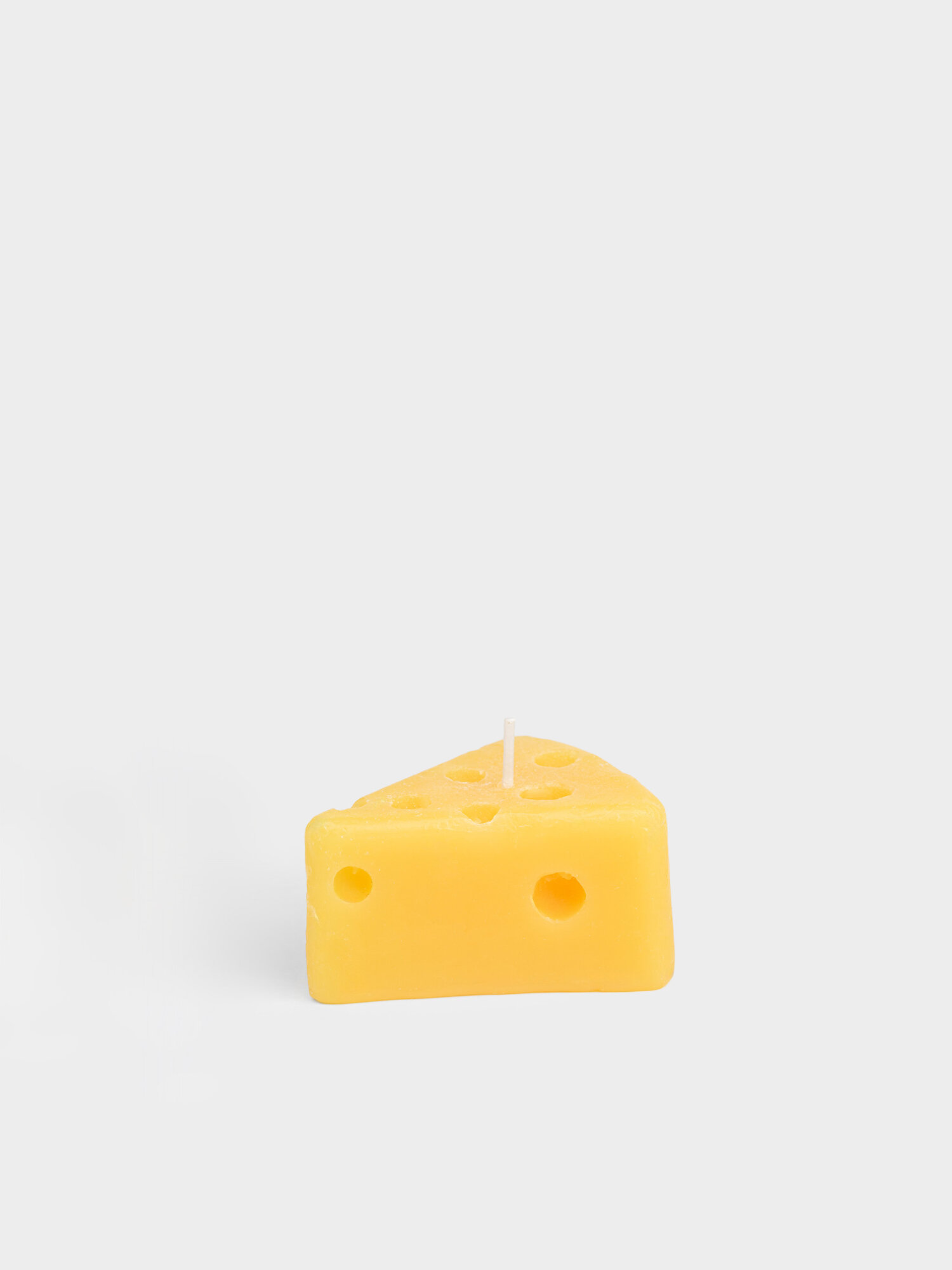 Свеча, размер 9x5 см, желтая, парафин, Сыр, Cheese shape, Kuchenland