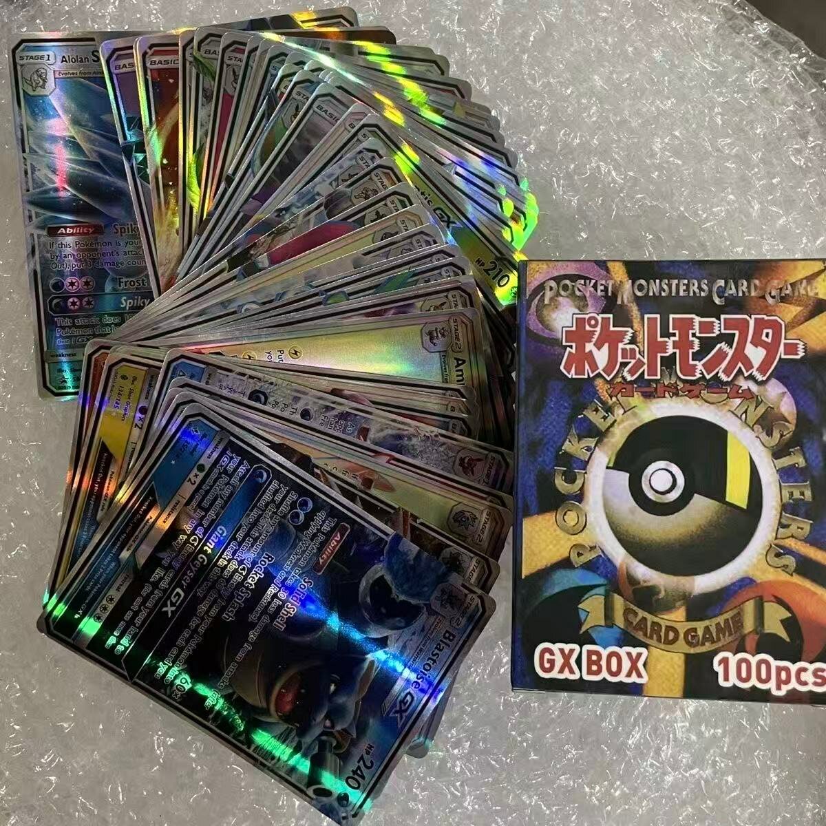 100 штук карточек покемонов из коллекции Пикачу, Pokemon cards