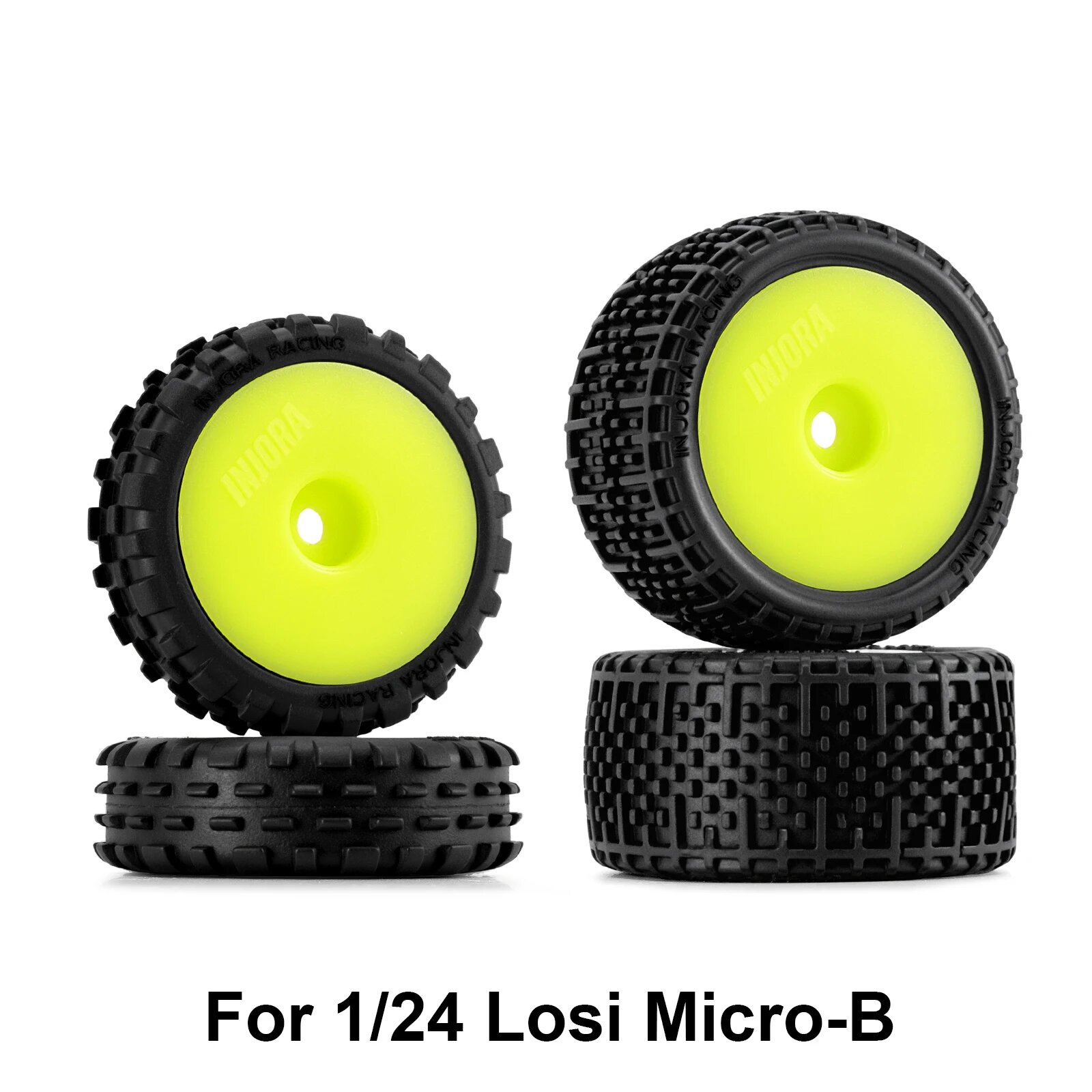 INJORA Unglued Pin шины и колеса для багги 1/24 Losi Micro-B 1/28 Losi Micro-T Yellow Micro-B