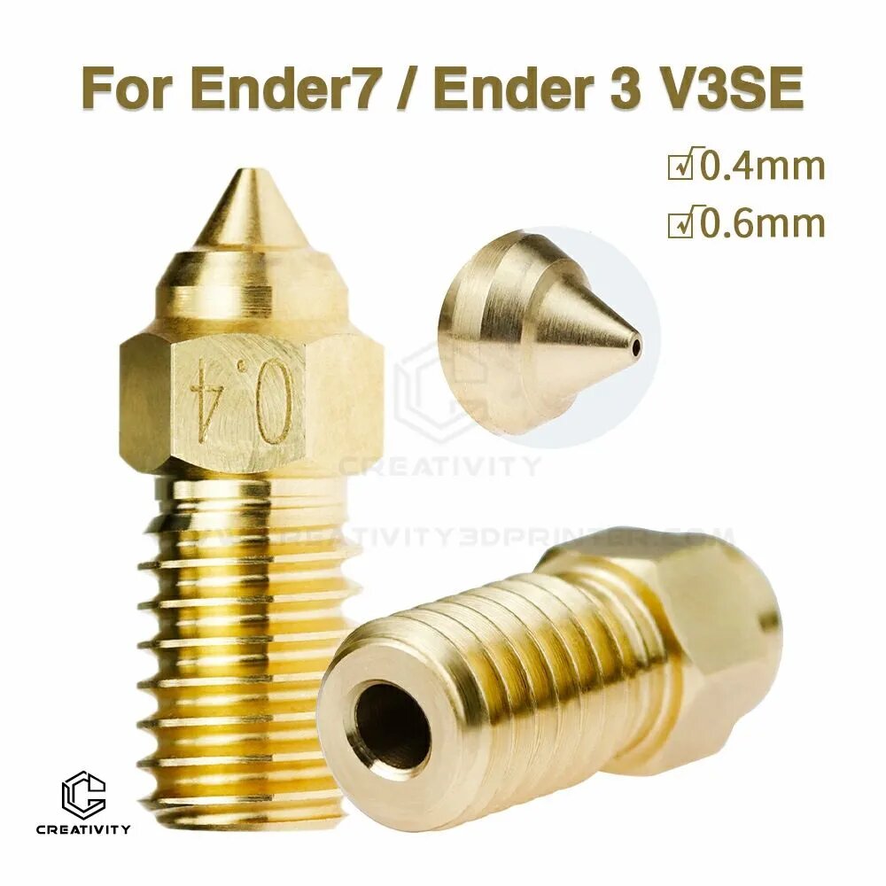 Сопло 1ШТ латунная насадка creality Ender3 V3 SE, сопла Nozzle для ender3v3se 3D принтера--0,6мм