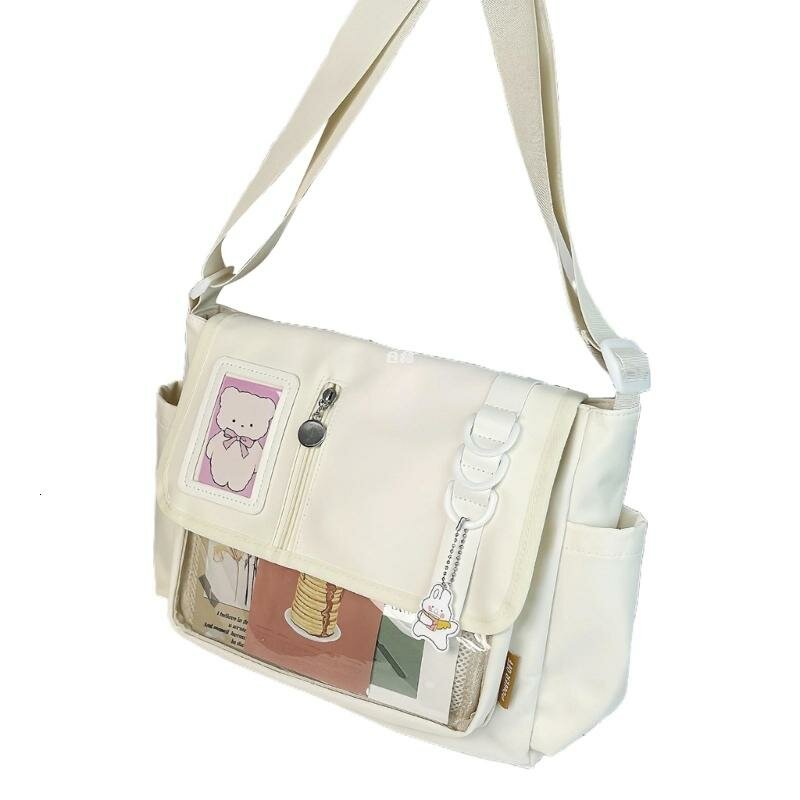 Стильная нейлоновая сумка через плечо, Красивый белый