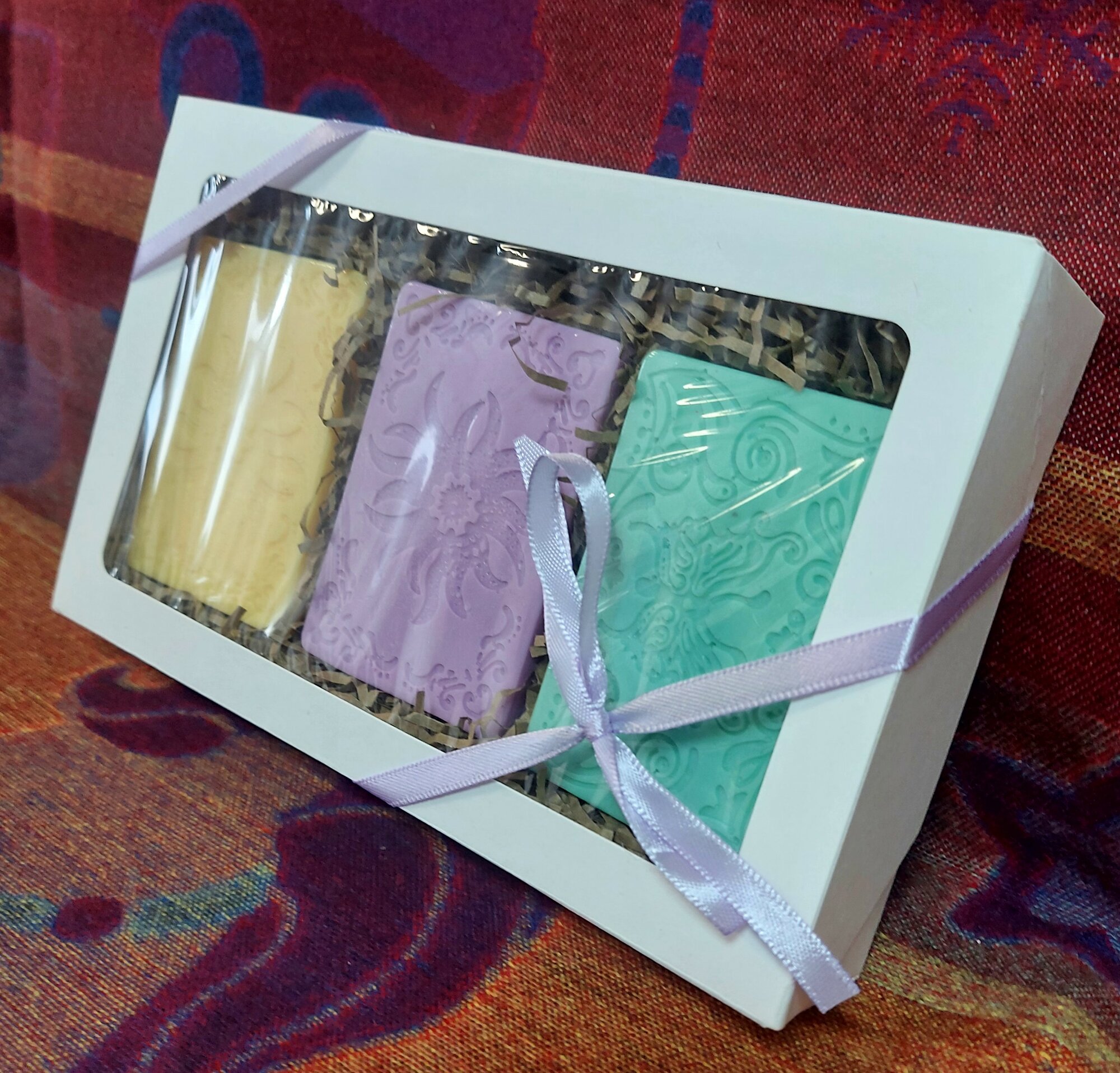 "МВЛ дизайн" Подарочный набор мыло " Тройка Узоры" аромат Лаванда , морской Бриз, Цитрус , твердое мыло по 100 гр ручной работы