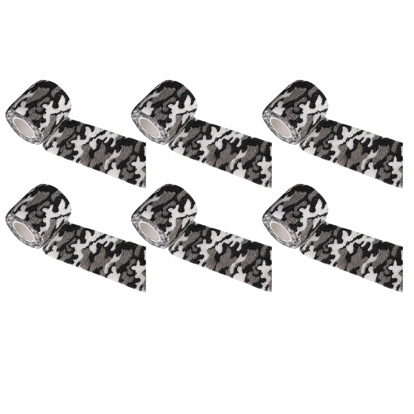 6 шт камуфляжная лента, самоклеящаяся, для охоты, верховой езды, черный белый тип 7