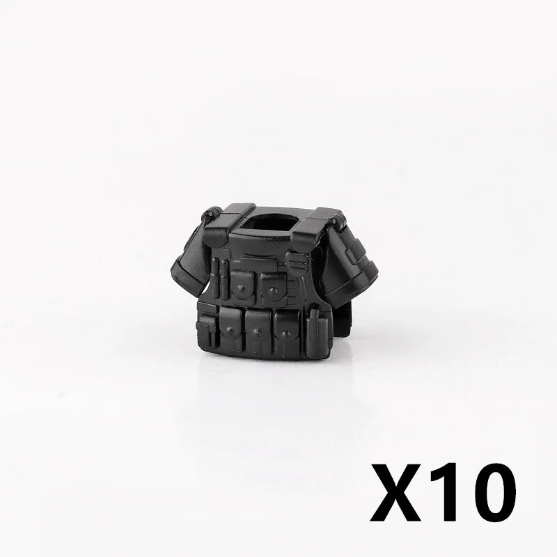 Черный тактический бронежилет пластиковый 10 шт. BS203-10PCS
