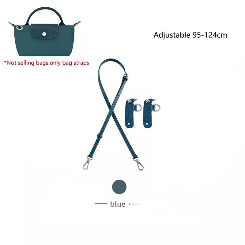 Ремень для сумки Longchamp, синий, Adjustable 95-124cm