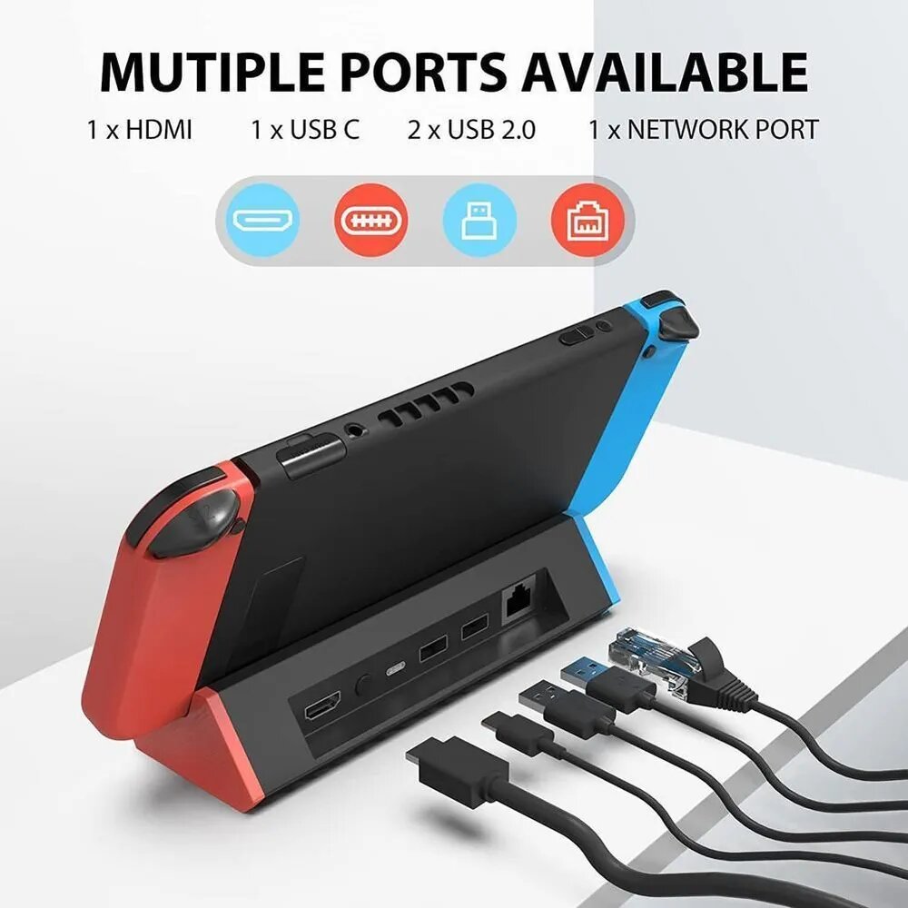 Док-станция для телевизора для Nintendo Switch 2 (2025) с адаптером HDMI 4K/портом Type-C/USB