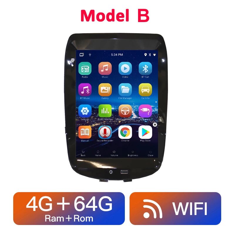 T: Модель B Автомобильный радиоприемник для Chevrolet Orlando 2011-2018 Tesla Style 4GB 64GB wifi