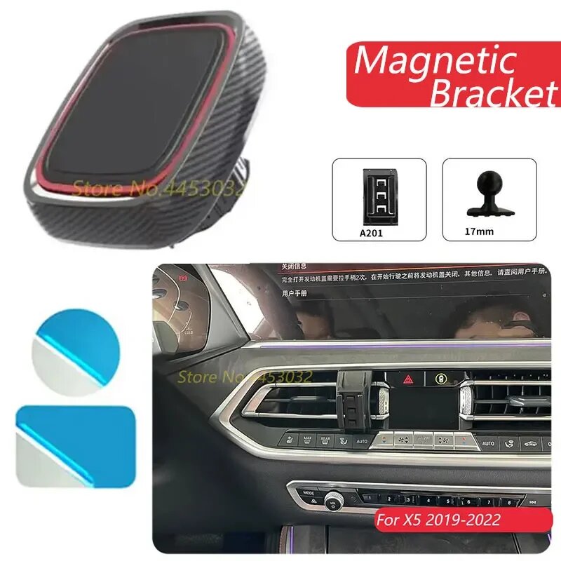 Магнитный автомобильный держатель для телефона для BMW G05 X5 2019-2023, крепления на воздуховыпускное отверстие, мощный магнетизм, работа одной рукой