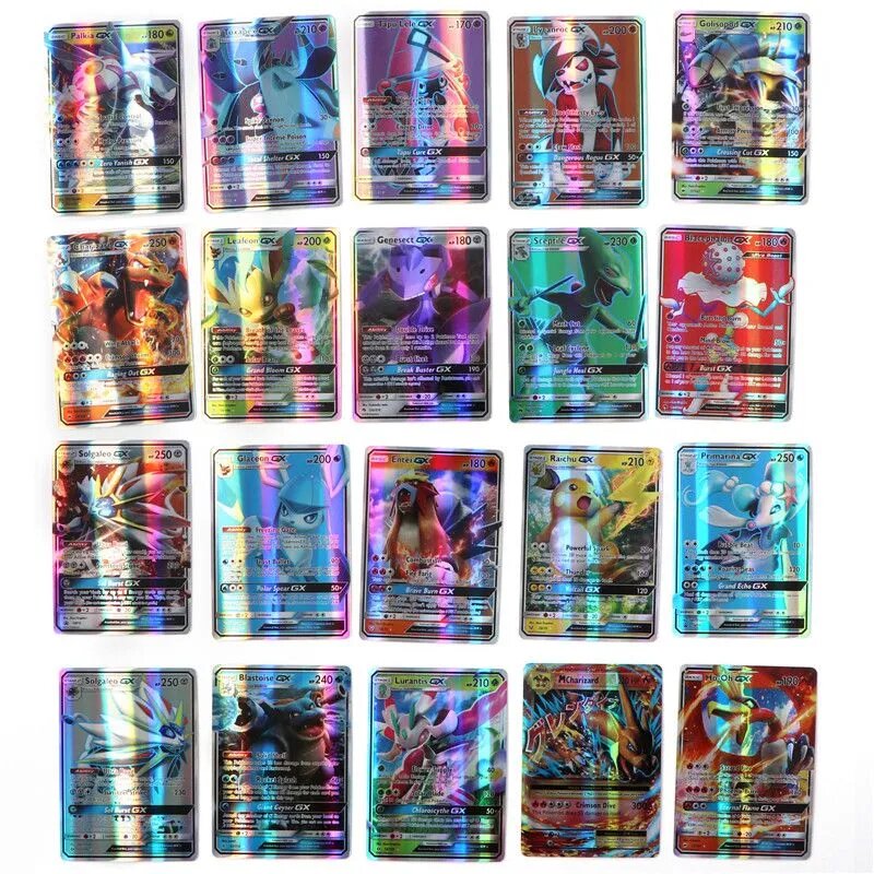 100 штук карточек покемонов из коллекции Пикачу, Pokemon cards