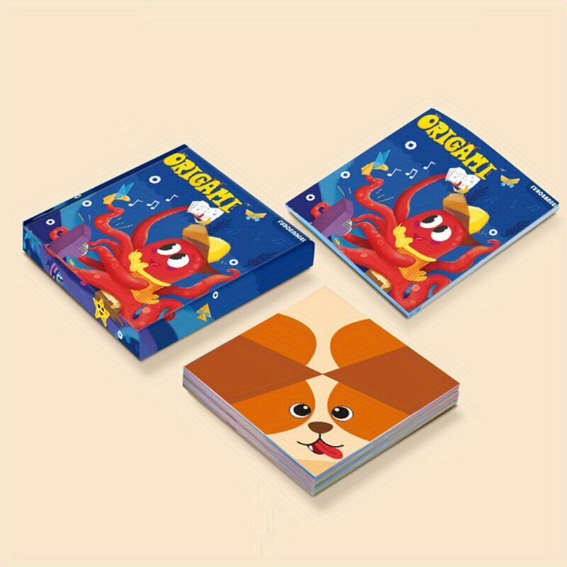 Оригами 3D пазл-книга для детей, набор для рукоделия, 108 листов, разноцветная, для зимних поделок и Нового года