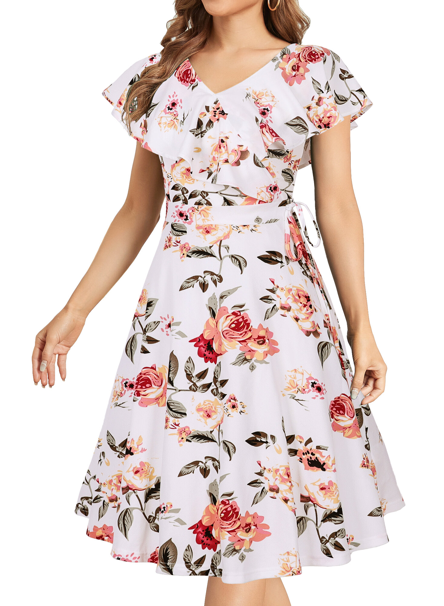 Платье ROMIKY Весна-лето 2025, размер XL, белый/принт