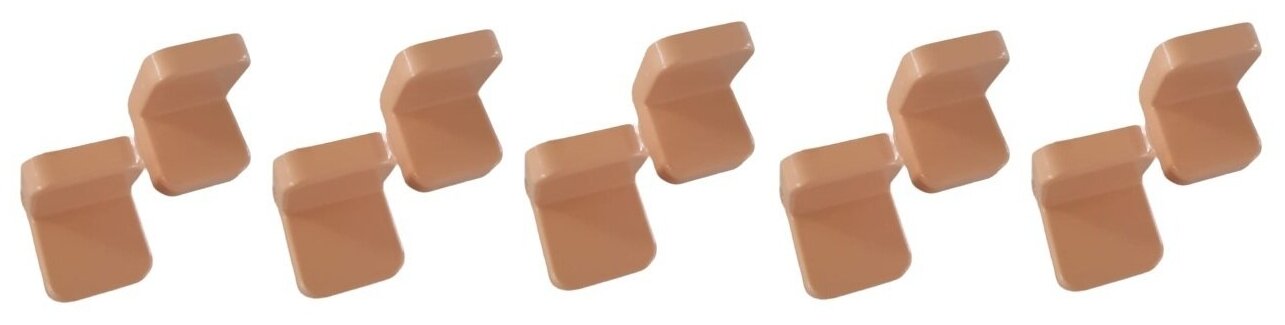 Уголок крепежный 20х20 с пластиковой крышкой, светло-бежевый, 10 штук.