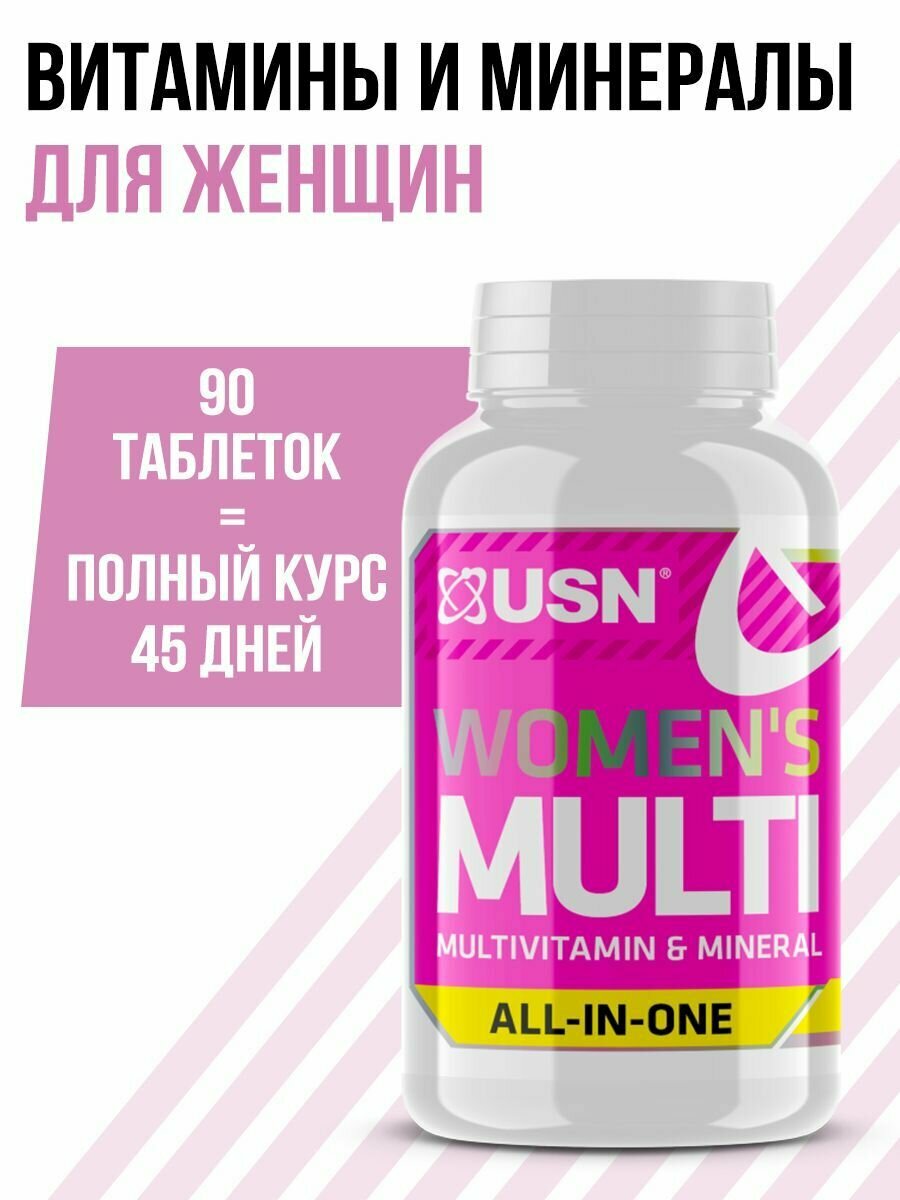 Витамины USN Women's Multi, 90 таблеток, витамины для женщин
