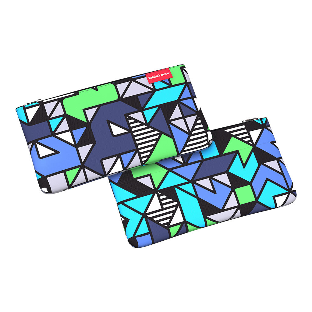 Пенал-конверт без наполнения текстиль Geometry 114х207мм ErichKrause