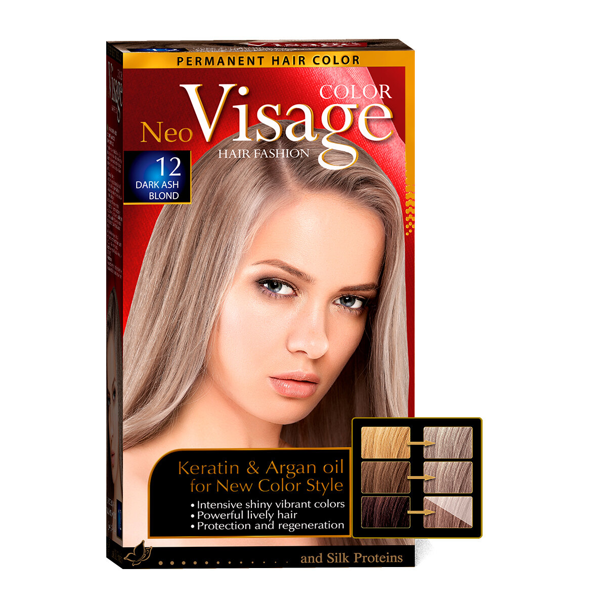 Стойкая краска для волос 12 Тёмно-пепельно русый / Dark Ash Blond