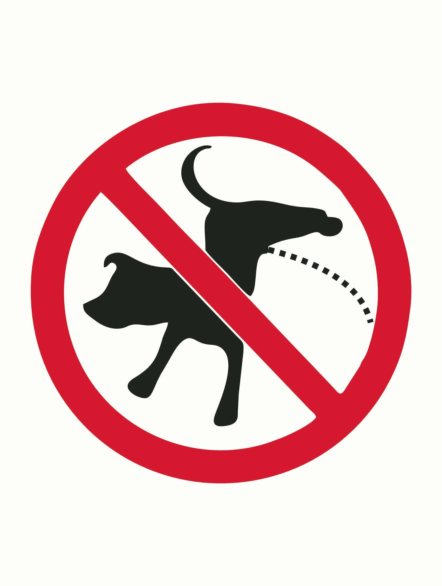 Табличка "Выгул собак запрещен" (D15см)