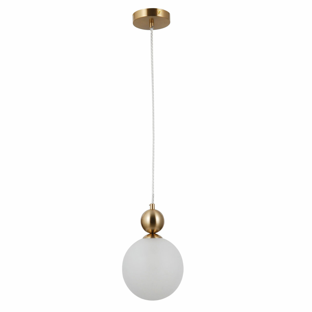 Светильник подвесной светодиодный, люстра De Markt Крайс 657013301, 1*5W LED, цвет: латунь, белый