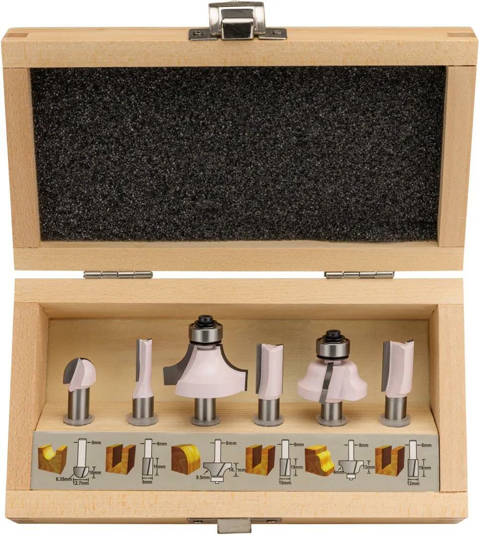 Набор фрез Makita D-53540 хвостовик 8 мм, 6 шт.