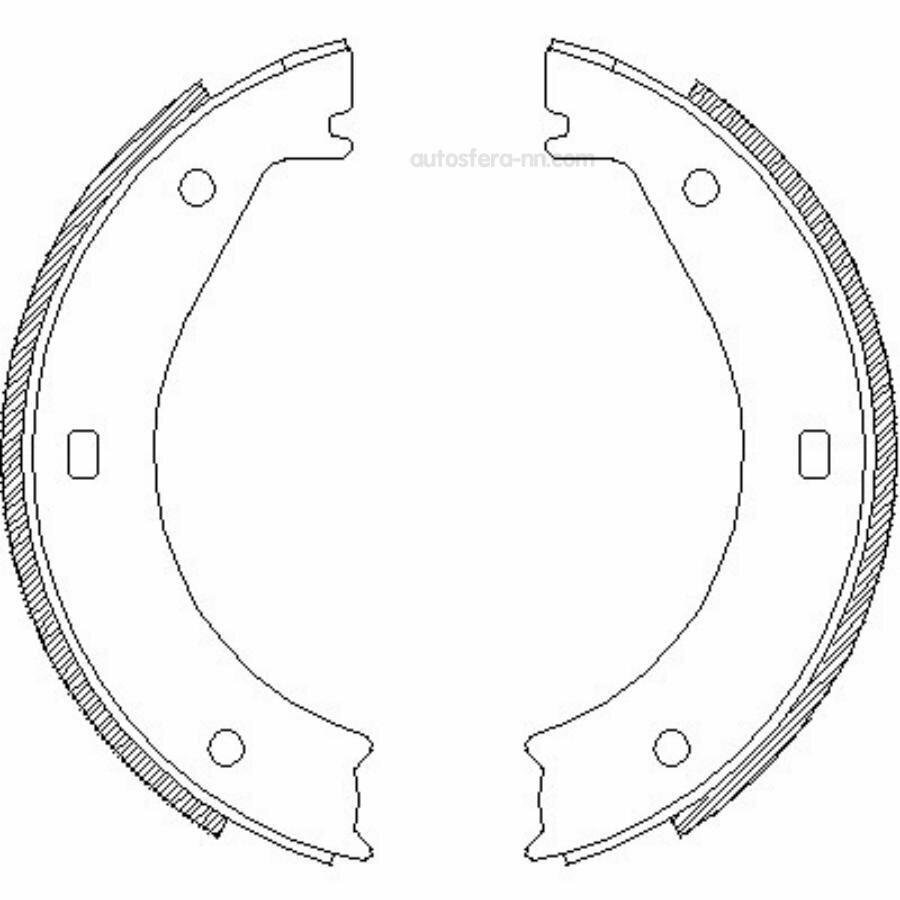 REMSA 440400 Колодки тормозные задние барабанные