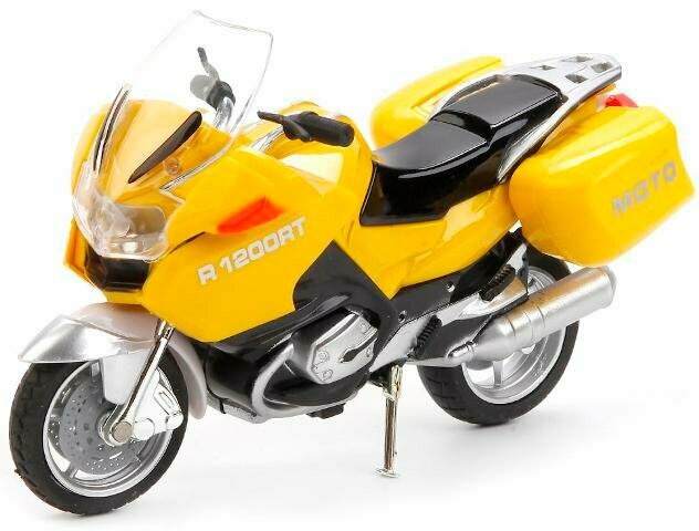 Модель "Мотоцикл "Туризм" 12,5 см металлическая свет+звук