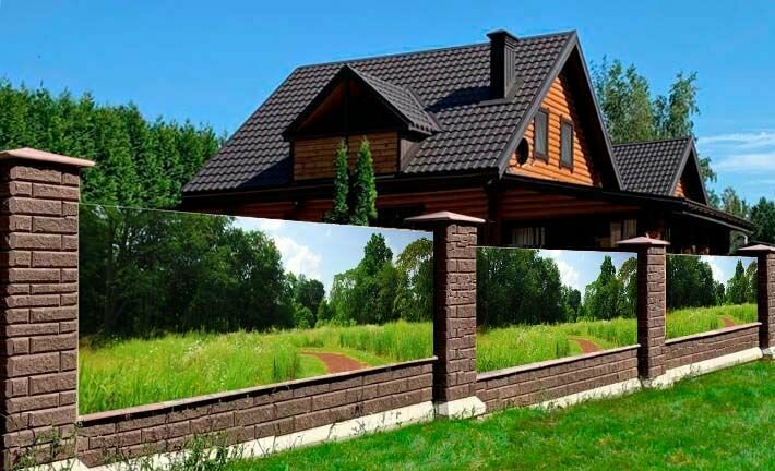 Фотосетка для забора и фасада 3 х 1 м с люверсами / Лесная полянка