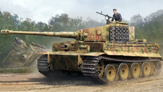 09539 Trumpeter Танк Tiger I (Medium Production) w/ Zimmerit 1/35
