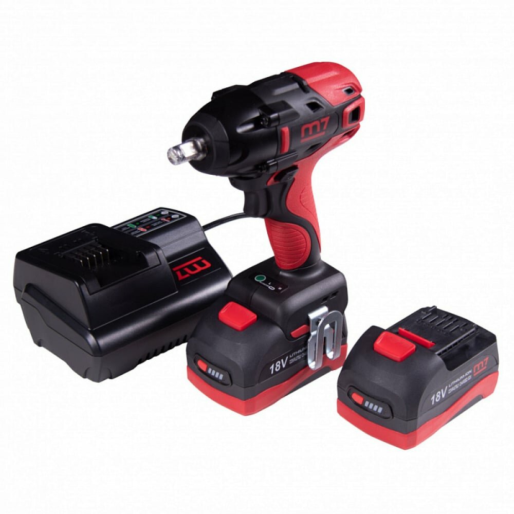 Аккумуляторный ударный гайковерт MIGHTY SEVEN DW-401A, с крепежными элементами