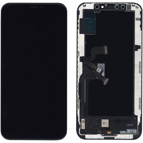 Дисплей с тачскрином Amperin для IPhone XS в сборе с тачскрином (OLED) черный