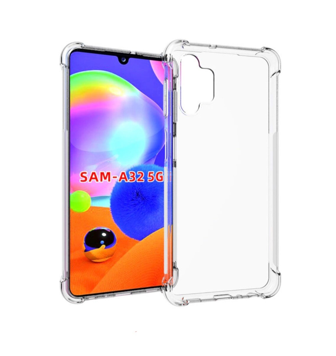 Чехол-накладка MyPads Tocco для Samsung Galaxy A32 5G с защитой углов прозрачный
