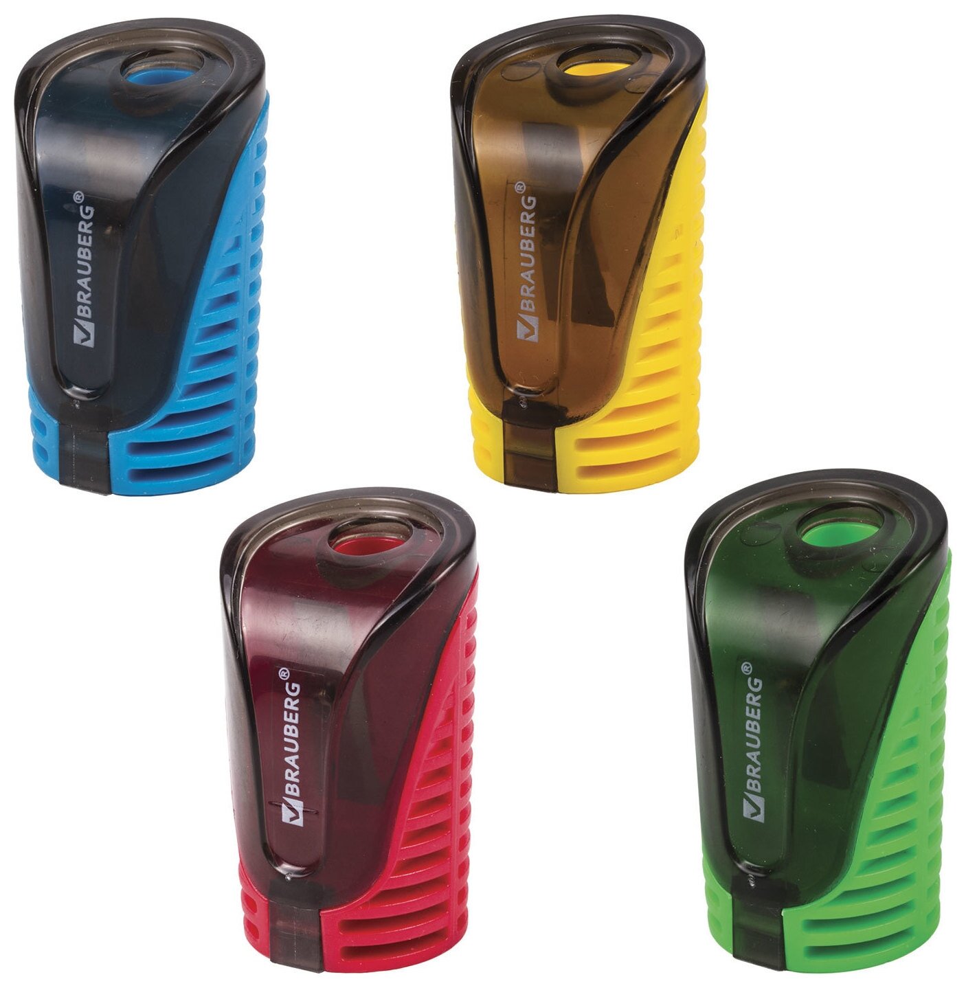 Brauberg Точилка Brauberg "Cell" с контейнером, пластиковая, овальная