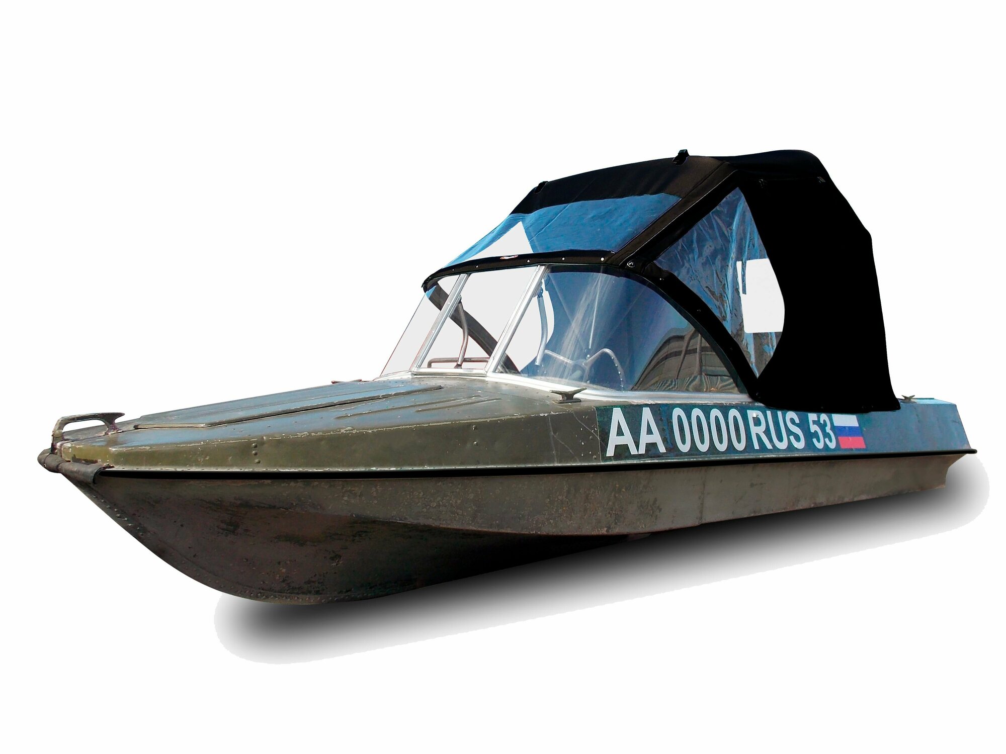 Обь-М. Стекло с калиткой, тент, дуги, крепление. Комплект