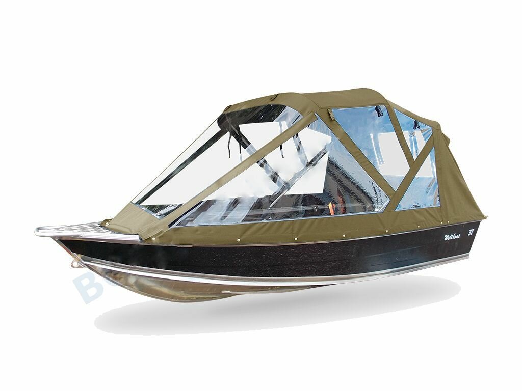 Wellboat-37 Next. Тент ходовой с дугами с креплениями