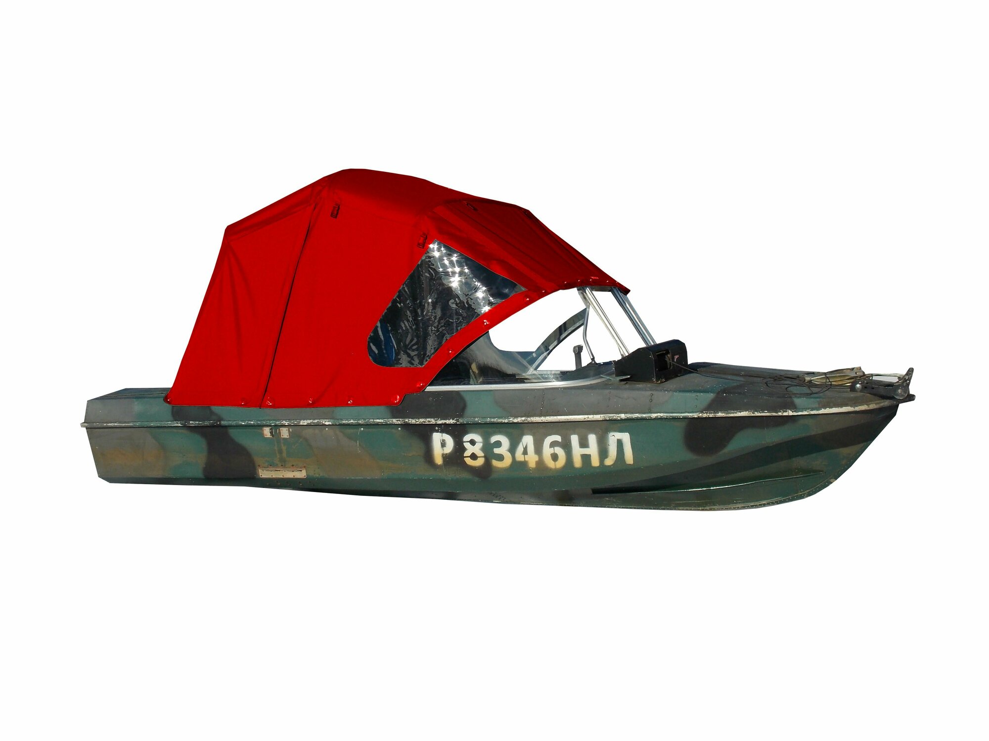 Обь-3. Стекло с калиткой, тент, дуги, крепление. Высокий Комплект