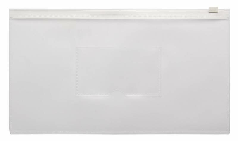 Набор из 12 штук Папка на молнии ZIP Бюрократ -BPM6AWT полипропилен 0.15мм карман для визиток цвет молнии белый Travel формат