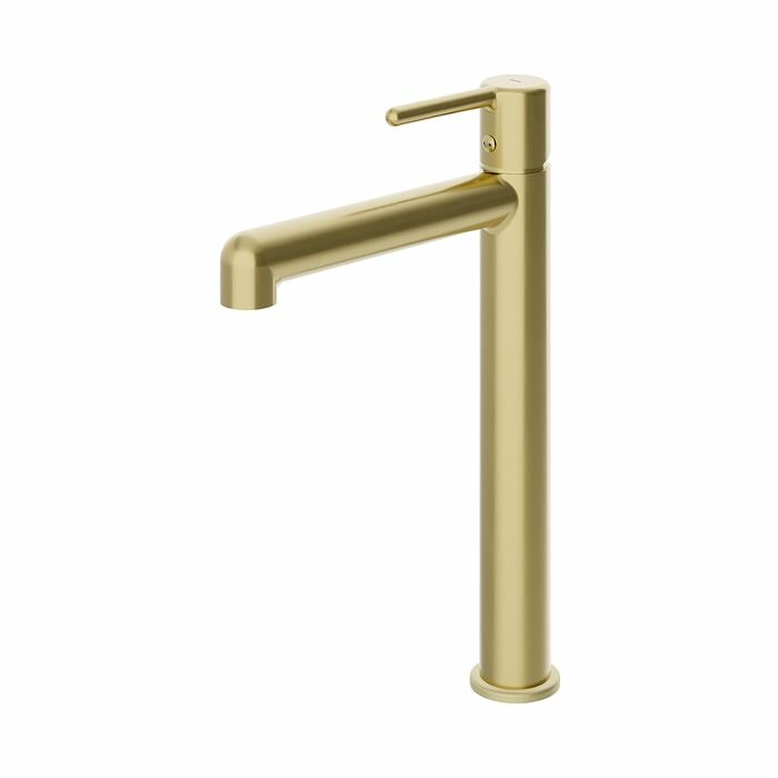 Смеситель для настольного умывальника, золотой матовый, Aiger, IDDIS (AIGIGMMMG0AR1iLS01FJ)