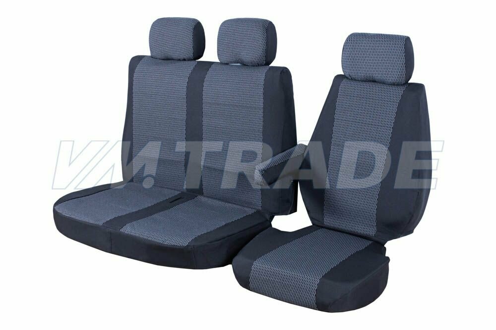 Чехлы сидений Газель NEXT, ГАЗон NEXT (3-х мест.) жаккард (под мягкий подголовник)