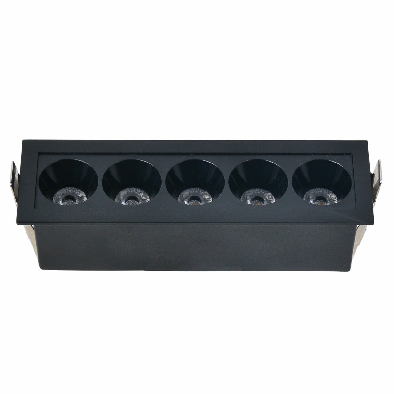 Точечный светильник встраиваемый светодиодный De Markt Информ 851010701, 5*2W LED 3000К, цвет: черный