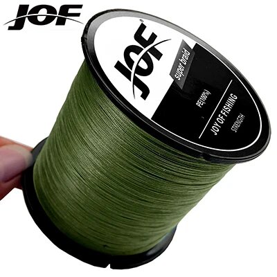 Плетеная леска JOF 8 нитей для ловли карпа 100M 0.23MM 31LB, Army Green