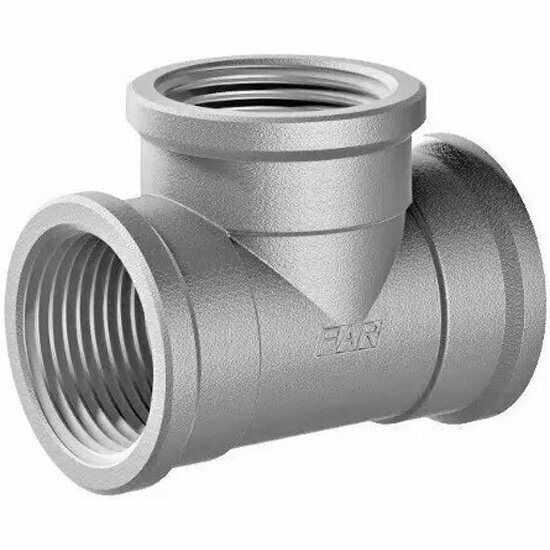 Тройник Far 1/2" ВР, хромированный