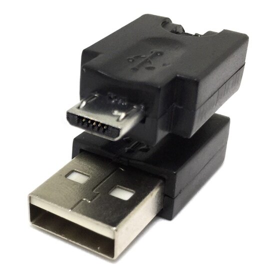 Переходник Espada USB 2.0 A(m) to micro B(m), поворотный 360°