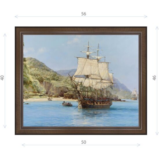 Картина Декор Депо Монтегю Доусона Пустой берег Матовая бумага в раме без стекла 46х56 см