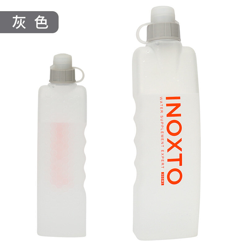 Спортивная бутылка для воды Inoxto, многофункциональная, 300мл, серая