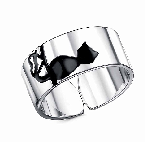 Кольцо, серебро, 925 проба, эмаль