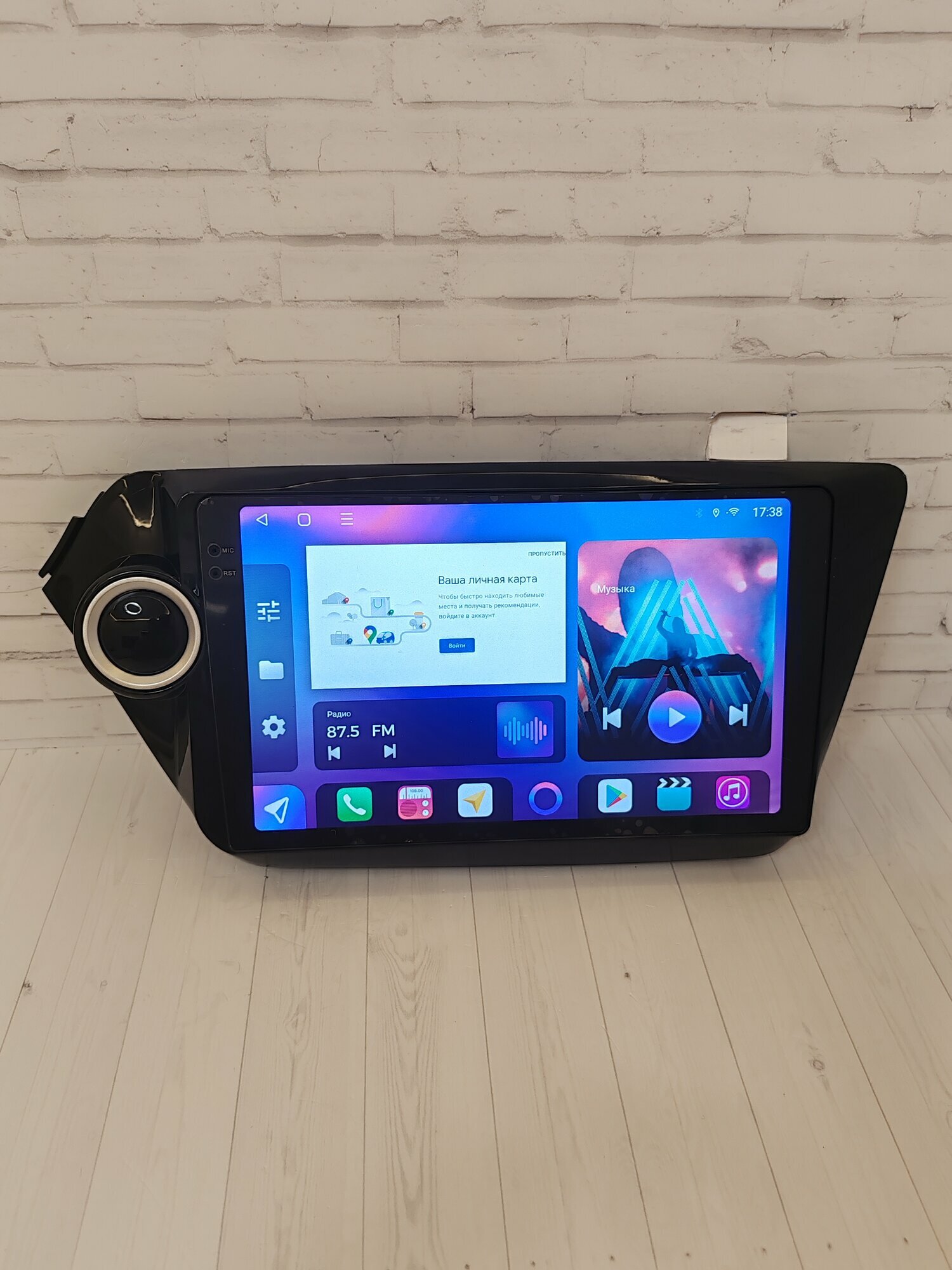 Магнитола 8-ядерная, 4/64гб, сим-карта 4G, Блютуз, WiFi, GPS, USB, DSP, CarPlay, андроид 13, для Киа Рио-3 (Kia Rio) 2011-2017г