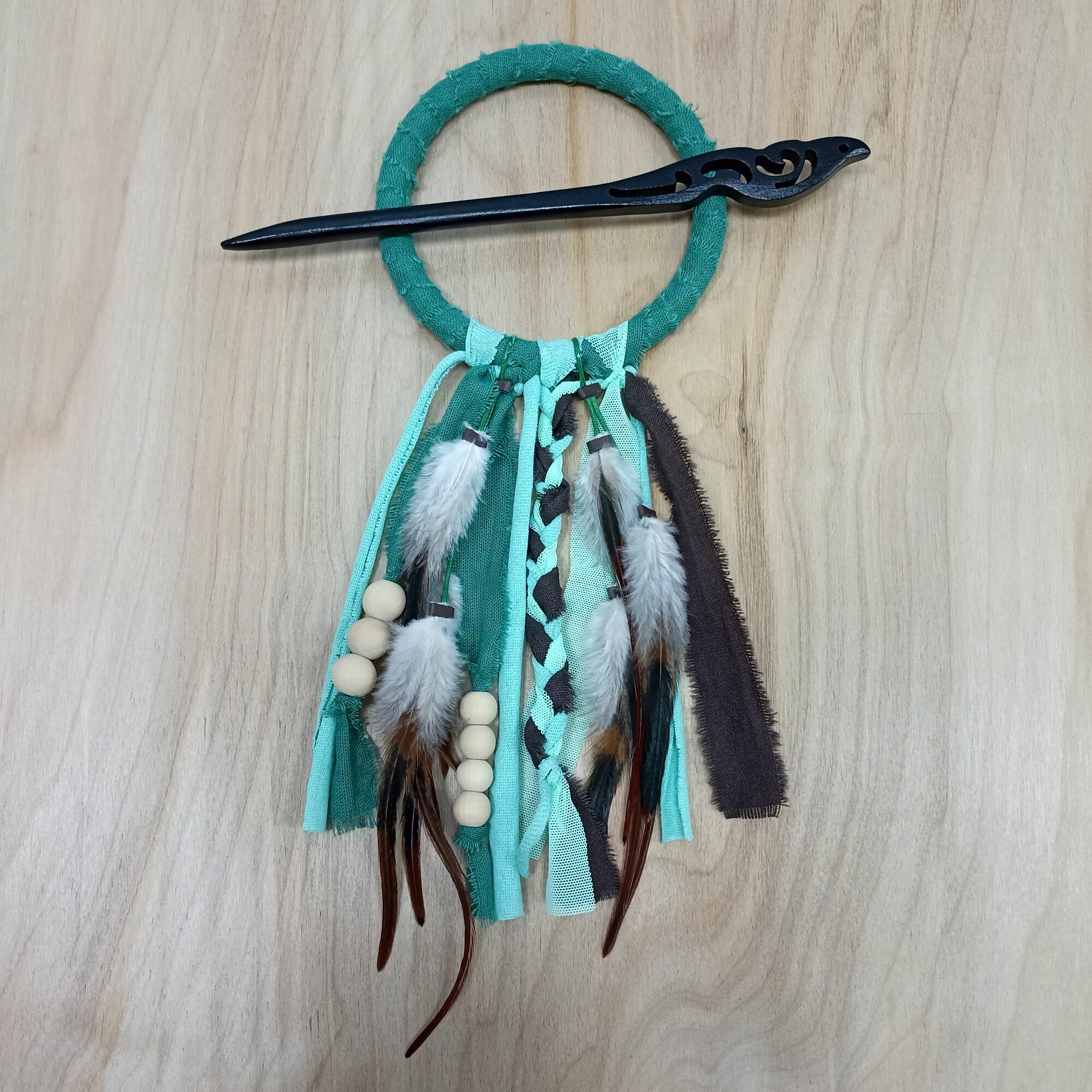 Фибула заколка для дредов